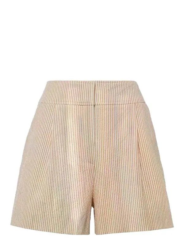 Veronica Beard Haina High-rise Seersucker Shorts - Multicoloured