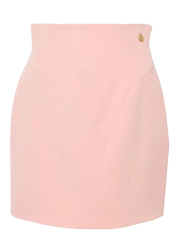 Balmain High-rise Crêpe Mini Skirt - Pink