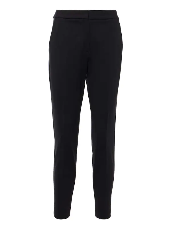 Max Mara Cropped Slim Fit Pants - Black