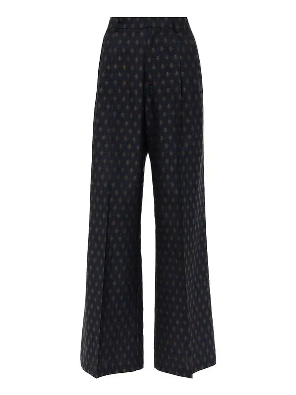 Etro High-rise Wide-leg Pants - Blue