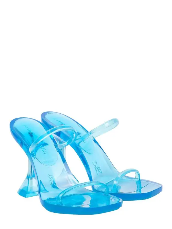 Amina Muaddi Brito 95 Pvc Sandals - Blue