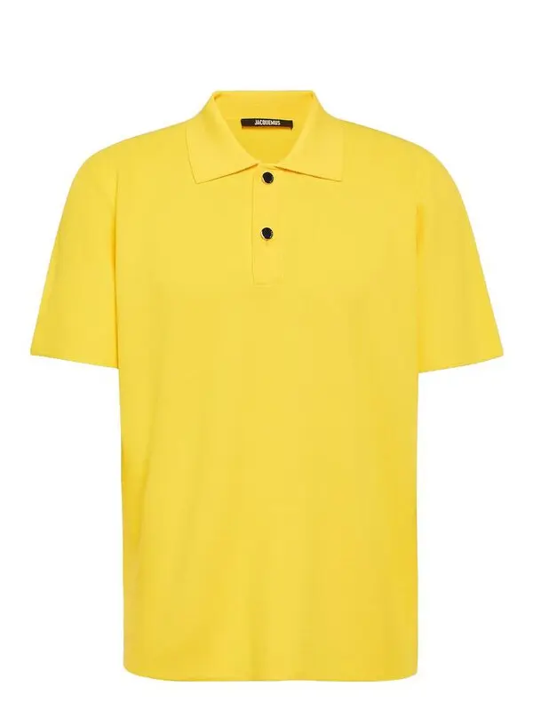 Jacquemus Le Polo Maille Piqué Polo Shirt - Yellow