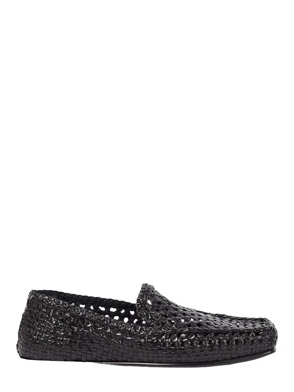 Dolce & Gabbana Woven Leather Loafers - Black