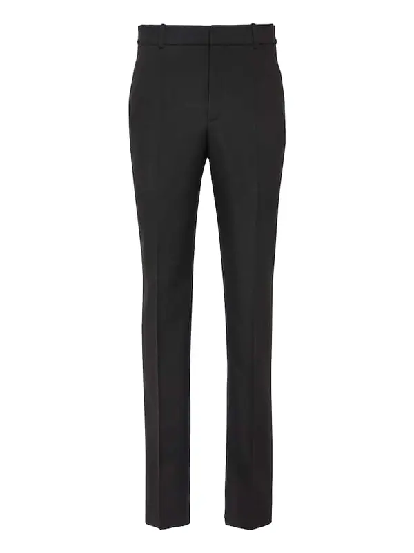 Saint Laurent High-rise Straight Pants - Black
