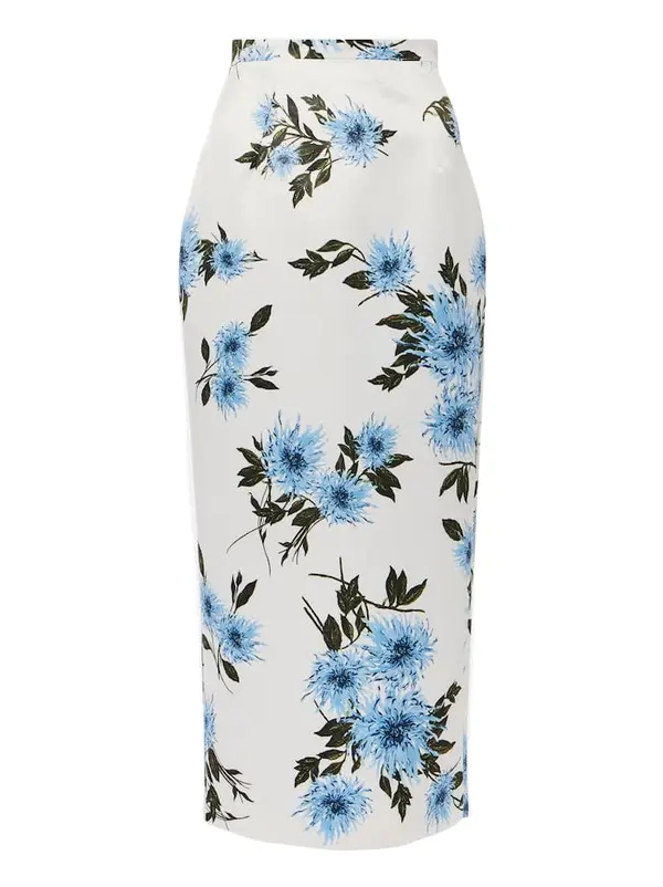 EMILIA WICKSTEAD Lorelei Floral Midi Skirt - Blue