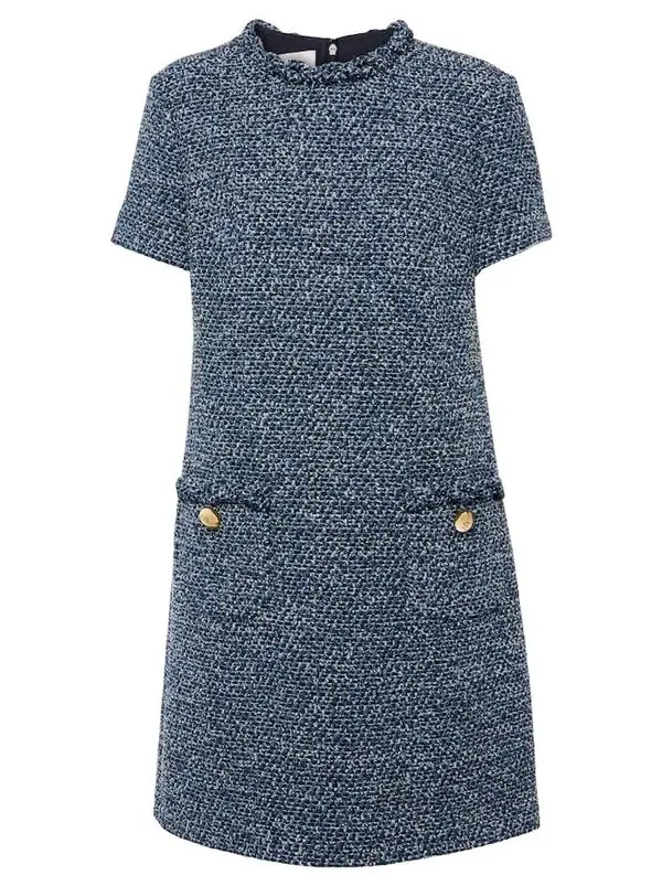 Valentino Garavani Tweed Denim Minidress - Blue
