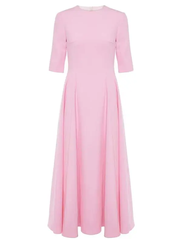 EMILIA WICKSTEAD Georgie Wool Midi Dress - Pink