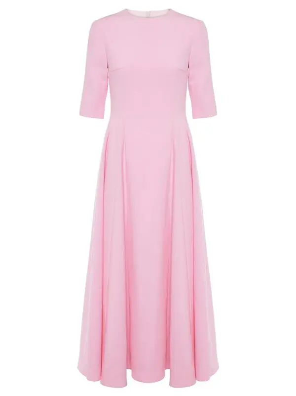 EMILIA WICKSTEAD Georgie Wool Midi Dress - Pink