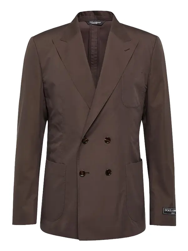 Dolce & Gabbana Cotton And Silk Poplin Blazer - Brown
