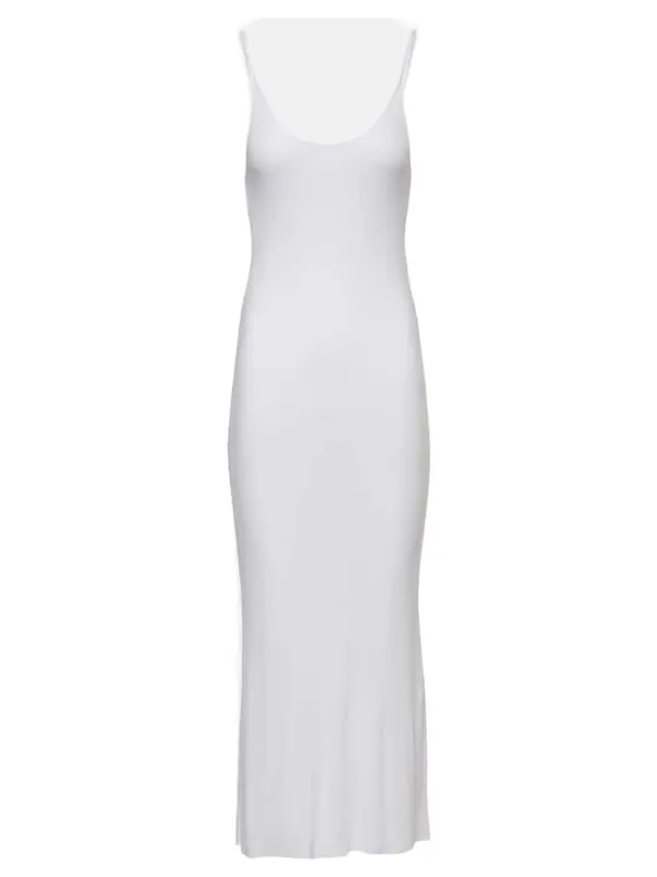 Khaite Leesel Jersey Slip Dress - White