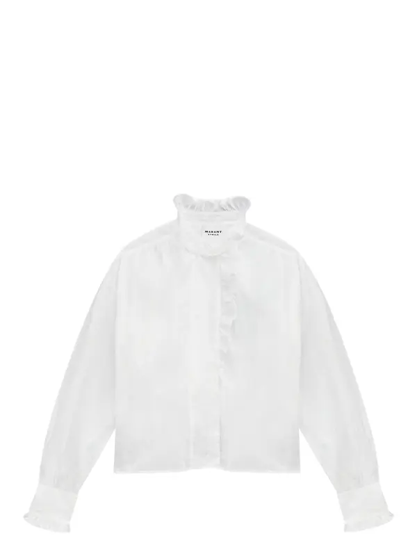 MARANT ETOILE Pamiala Cotton Voile Blouse - White