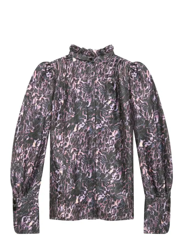 Isabel Marant Lamia Printed Blouse - Dark Plum