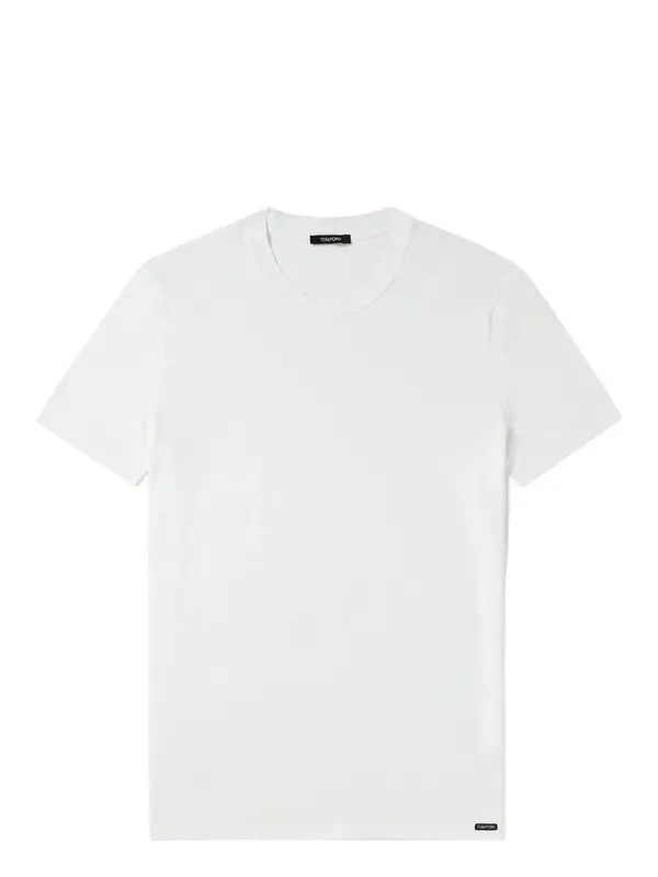 TOM FORD Slim-fit Stretch Cotton And Modal-blend T-shirt - White