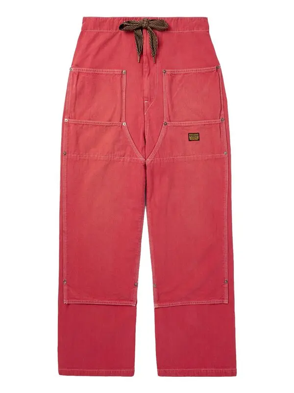 Kapital Panelled Cotton-canvas Trousers - Red