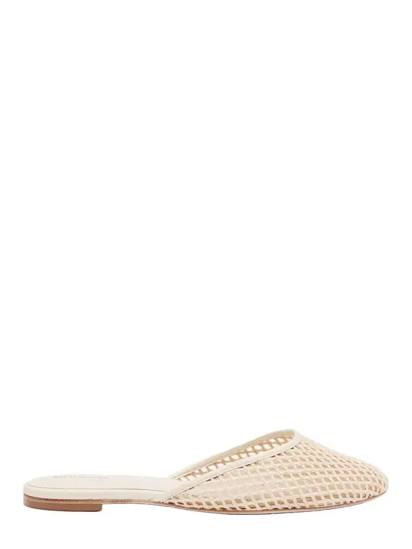 REFORMATION Melly Flat Mule - Ivory Crochet
