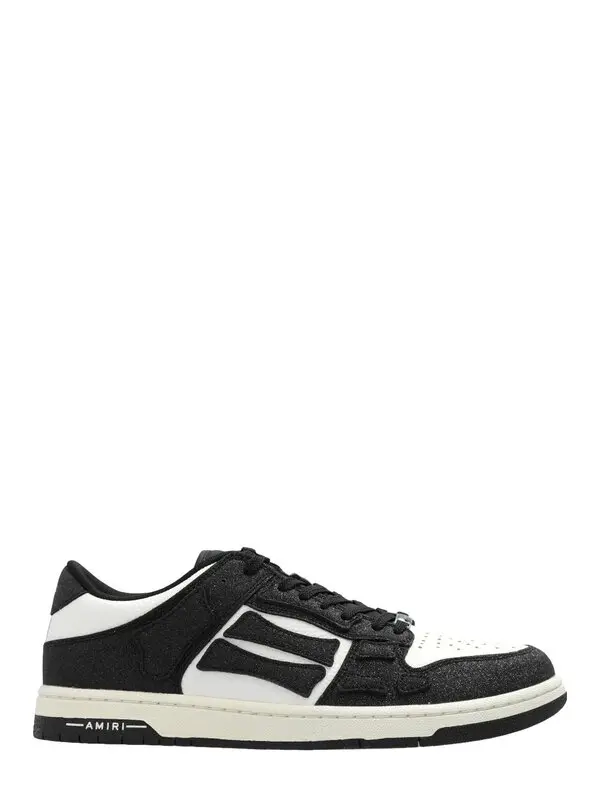 Amiri Shimmer Skel Top Low Sneakers - Black