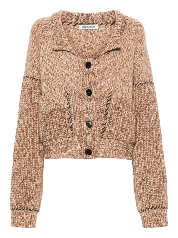 Henrik Vibskov Stitch Mélange Cardigan - Brown