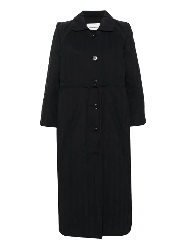 Henrik Vibskov Long Bind Quilted Coat - Black
