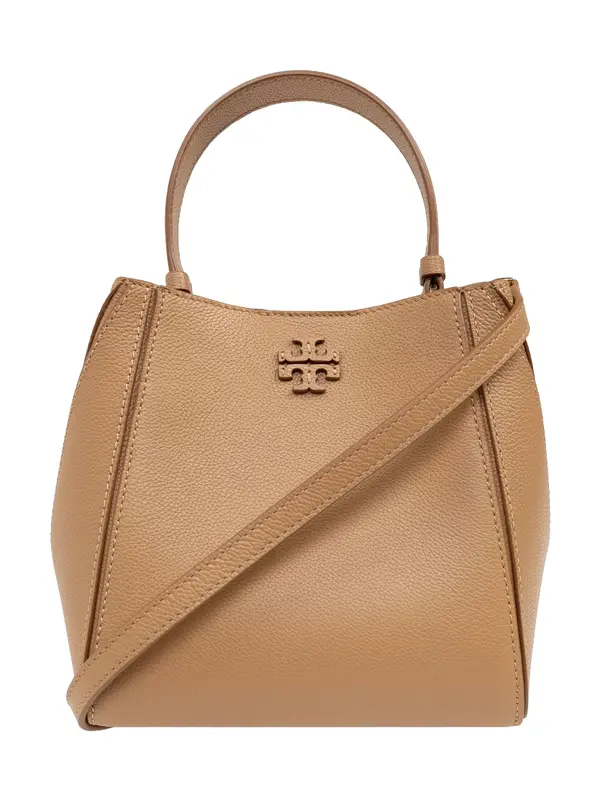 Tory Burch Mcgraw Leather Bucket Bag - Brown