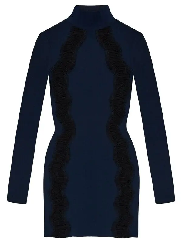 Stella McCartney Perforated Detailing Mini Dress - Blue