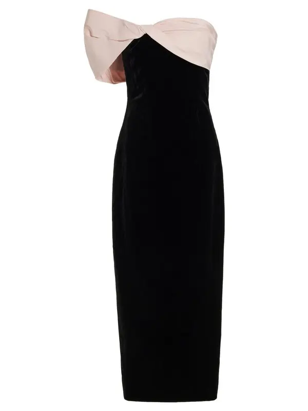 Monique Lhuillier Velvet Maxi Dress - Black