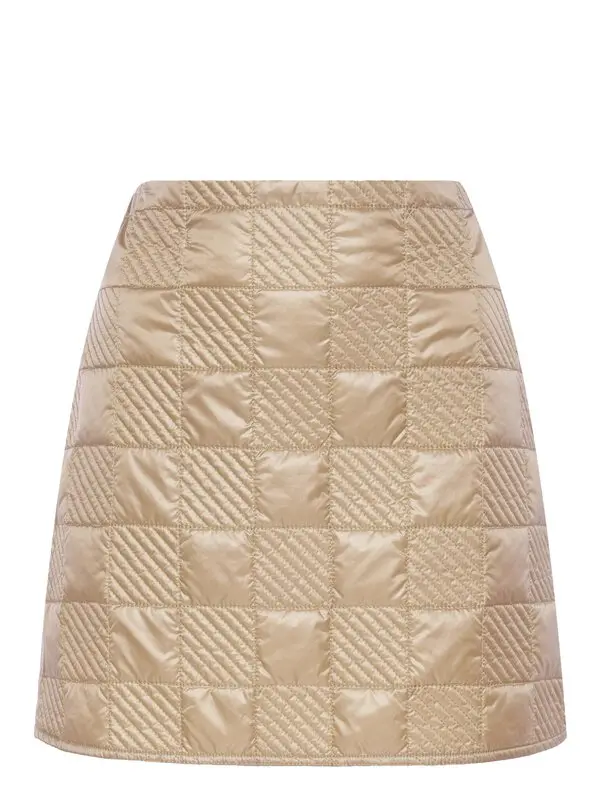 Moncler Nylon Quilted Skirt - Neutral