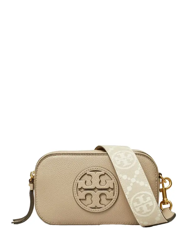 Tory Burch Mini Miller Leather Crossbody Bag - Neutrals