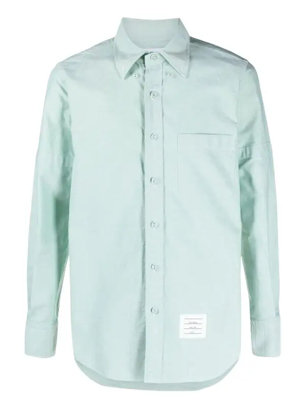 Thom Browne Armband-embellished Cotton Shirt - Green