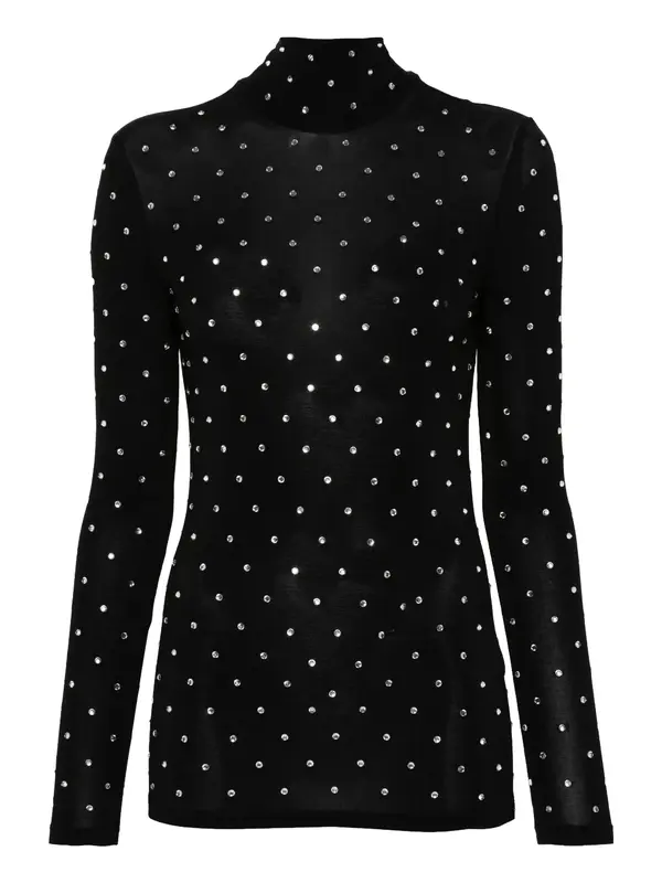Rabanne Gem-embellished Top - Black