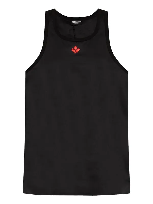 Dsquared2 Embroidered-logo Cotton Tank Top - Black