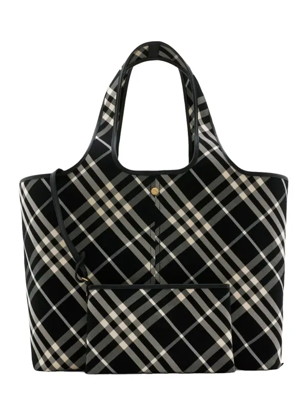 Burberry Vintage Check Tote - Black