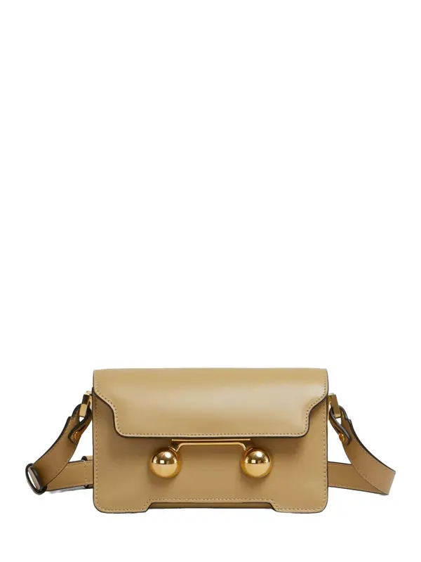Marni Mini Trunkaroo Leather Shoulder Bag - Neutrals