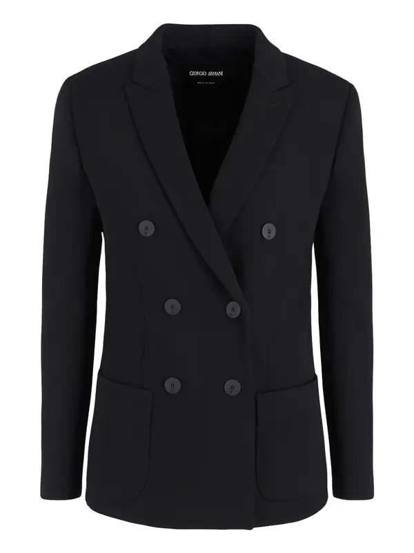 Giorgio Armani Notched-lapel Double-breasted Blazer - Black