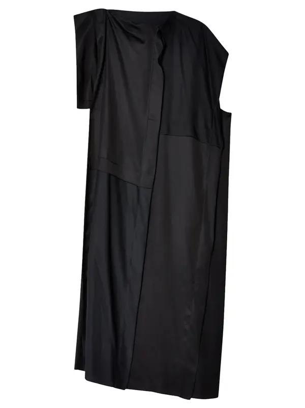 MAISON MARGIELA Single-sleeve Maxi Dress - Black