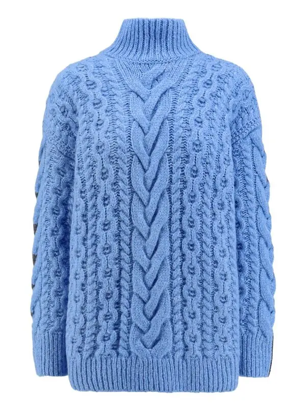 Stella McCartney Bicolor Alpaca Blend Sweater - Blue