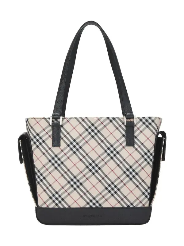 Burberry Check Jacquard Tote - Black