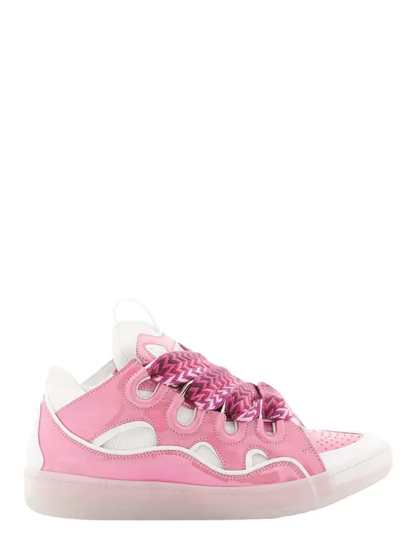 LANVIN Curb Metallic Sneakers - Pink