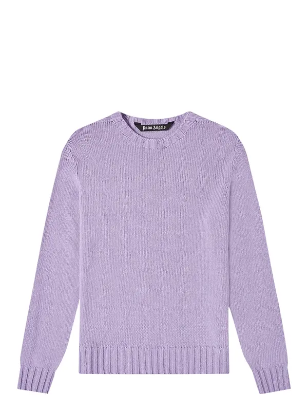 Palm Angels Curved Logo Sweater - Purple
