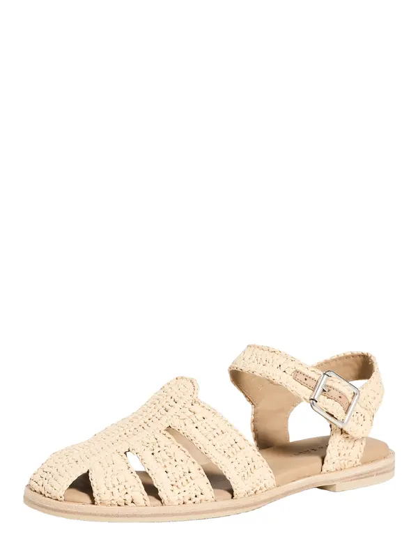 Freda Salvador Sera Fisherman Sandals - Natural Raffia