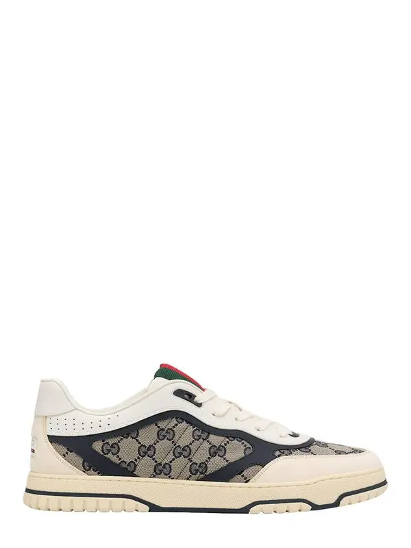 Gucci Re-web Gg Supreme Sneakers - Wht/blk/gry
