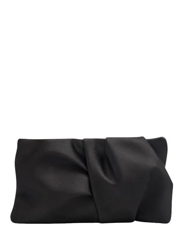 JIMMY CHOO - Bonny Ruched Satin Clutch Bag