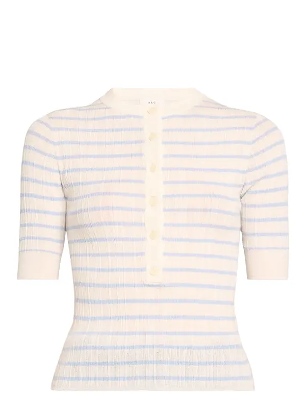 A.L.C. Fisher Pleated Top - Bright Whi