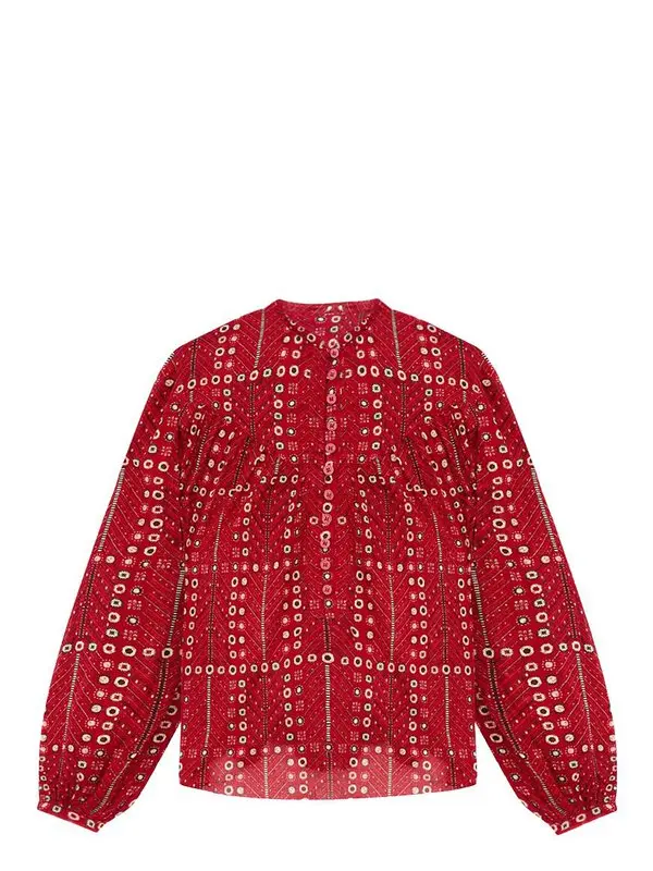MARANT ETOILE Salika Printed Blouse - Red