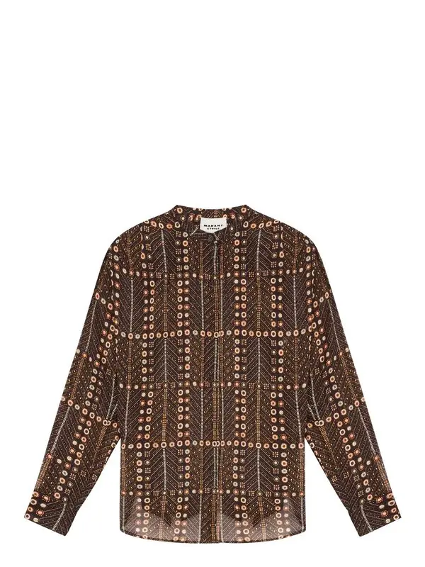 MARANT ETOILE Mexika Printed Blouse - Black