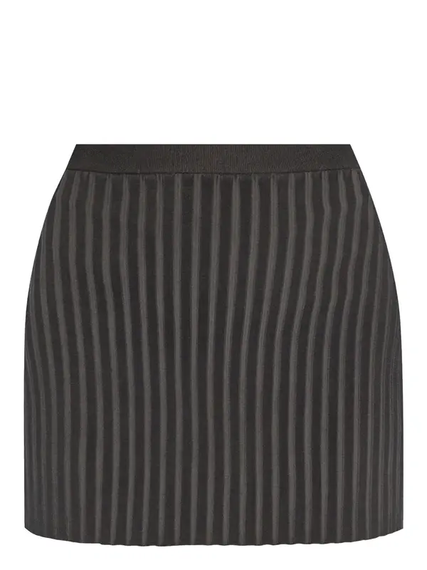 Alexander Wang Ribbed-knit Mini Skirt - Black
