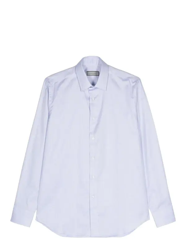 Canali Long-sleeve Cotton Shirt - Blue
