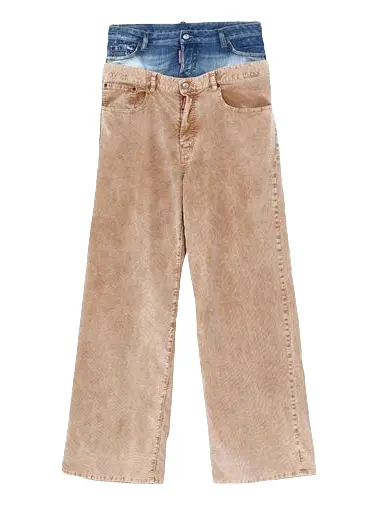 Dsquared2 Corduroy Wide Leg Pants - Beige