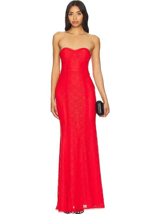 Majorelle Mari Elena Gown - Cherry Red