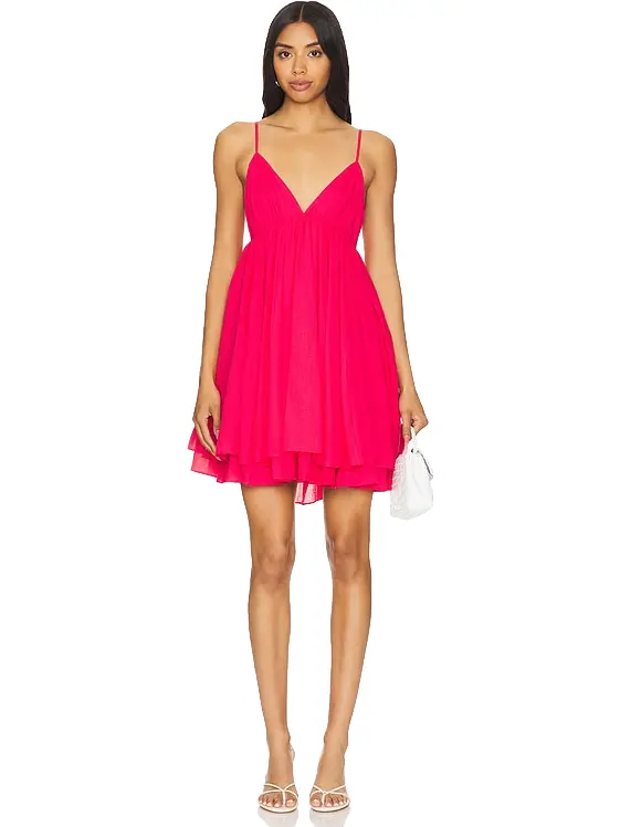 Susana Monaco String V Dress - Framboise