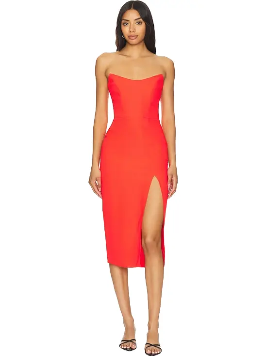 Amanda Uprichard Chamberlain Dress - Crimson